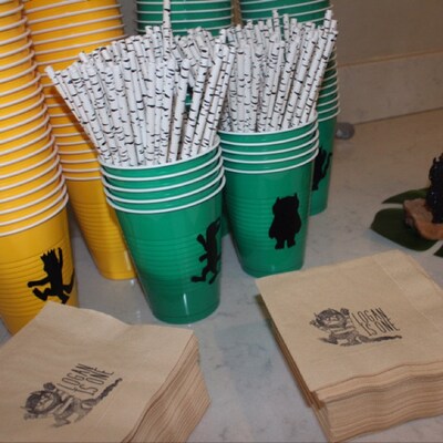 Where the Wild Things Are Party Chalkboard Vinyl Stickers Wild One ...