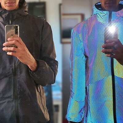 Holographic Women's Reflective Rainbow Pants Reflective - Etsy