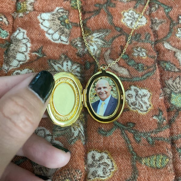 Handmade Pressed Flower Small Oval Locket Necklace Gold Silver Tone ...