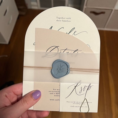 Vellum Belly Band for 5x7 Invitation, Vellum Wrap, Clear Wrap ...