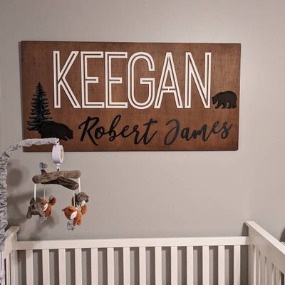 Name Cutouts for Nursery, Wooden Letters, Name Sign, Nursery Letters ...