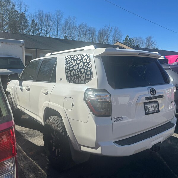 Fits 2010-2024 Toyota 4RUNNER Rear Side Window Leopard Cheetah Print ...