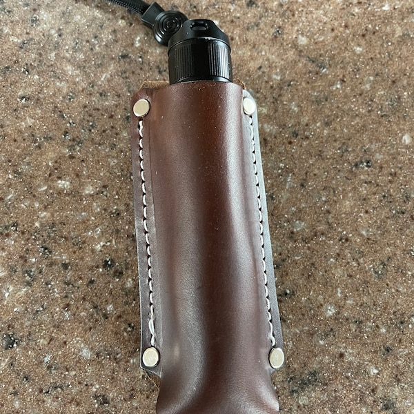 Leather Flashlight Holster for Terralux, Streamlight, Maglite Mini, and ...