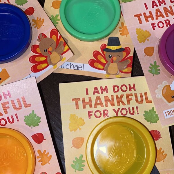 Thanksgiving Play Doh Cards for Kids - Thanksgiving Treat for Kids ...