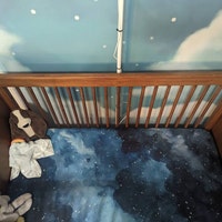 Blue Galaxy Crib Sheet Cosmic Space Baby Bedding Celestial - Etsy Canada