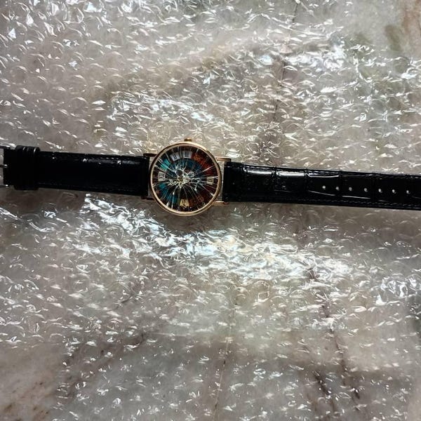 Vincent Van Gogh "cafe Terrace at Night" Leather Watch, Vincent Van ...