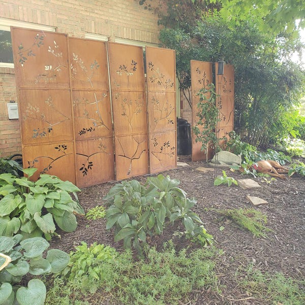 Tree & Branches Privacy Screens, Metal Garden Art, Metal Yard Art ...