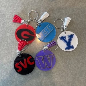 Custom College Keychains/ Any College You Want - Etsy