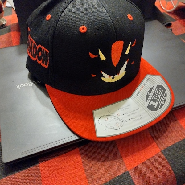 Shadow the Hedgehog Inspired Embroidered Hat | Sonic Character Cap ...