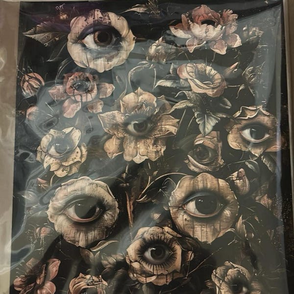 Strange Flowers Wall Decor, Weird Art Print, Weirdcore, Gothic Home ...