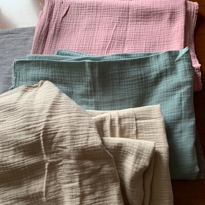 ORGANIC 37 Dusty Pink Solid Color Super Soft Crinkle - Etsy