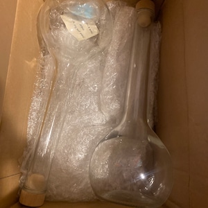 500ml BOTTLE Cube Shape Glass Bottle 1pc Crystal Decanter Home Decor ...