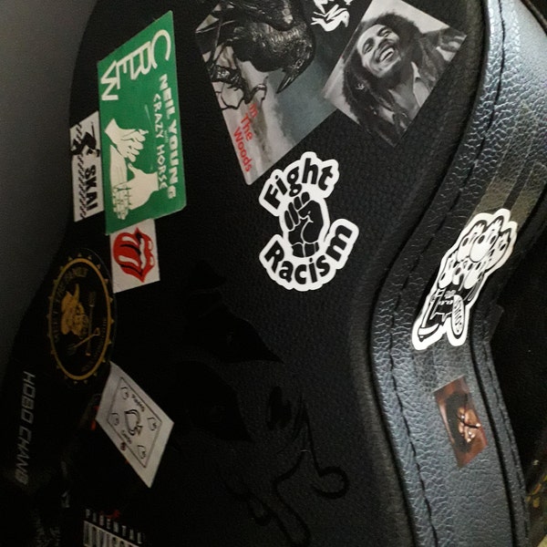 Fight Racism Sticker Anti-racist Black Power Vinyl Decal Vintage Remake ...