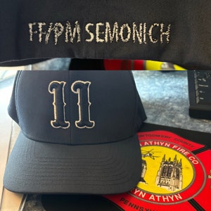 Fire Fighter Department, Fire & Rescue Trucker Cap, Puff Embroidery ...