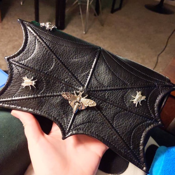 Spider Web Wallet Clutch, Necessary Clutch Wallet, Goth Accordion ...