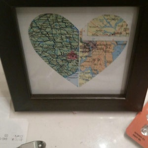 Gift for Boyfriend Long Distance Love Gift for Girlfriend Custom Map ...