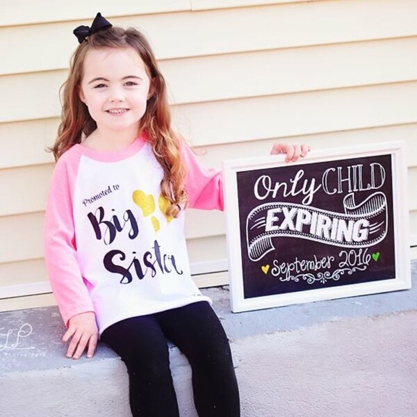 Only Child Expiring Chalkboard Sign: Pregnancy Announcement Prop ...