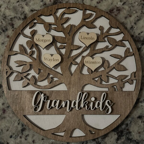 SVG Laser Cut File Grandkids Family Tree / Glowforge Tested - Etsy