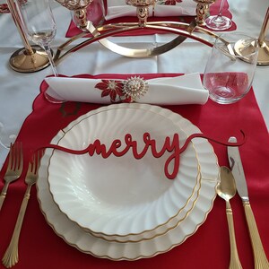 Christmas Place Card, Merry Place Cards, Christmas Place Setting ...