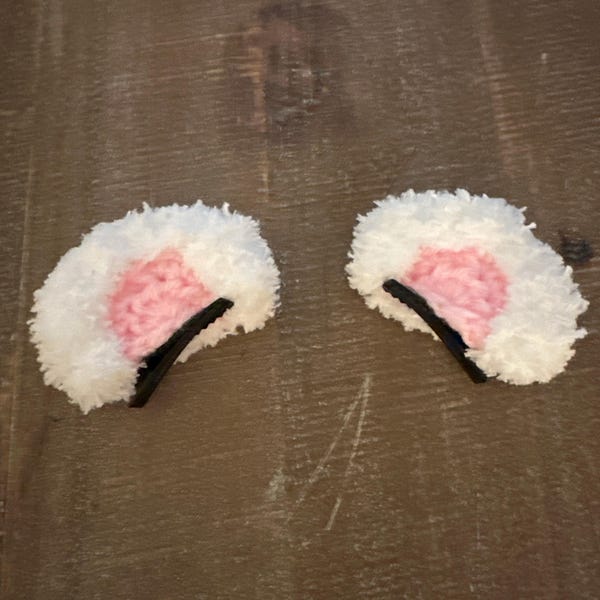 Crochet Bear Ear Hair Clips - Etsy