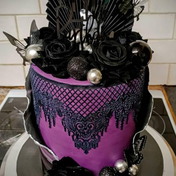 3 X Simply Heaven Edible Ready Made Cake Lace Made From Mat 73, Total ...