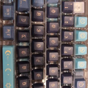 131keys Black Marble Theme Keycap Set,side Print Backlit Keycap,cherry ...