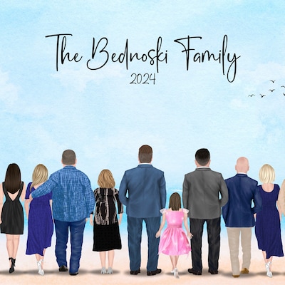 PERSONALIZED FAMILY TREE Wall Art Big Family Portrait, Custom Family ...