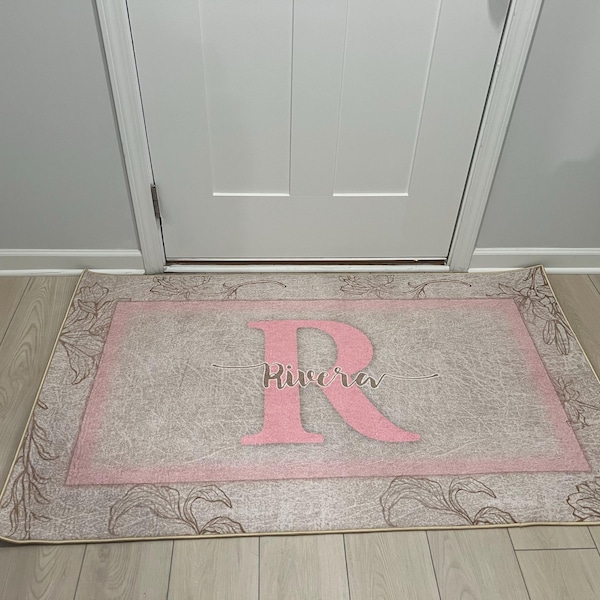 Family Name Entry Rug Personalized Entryway Rug Entrance Rug for Inside ...