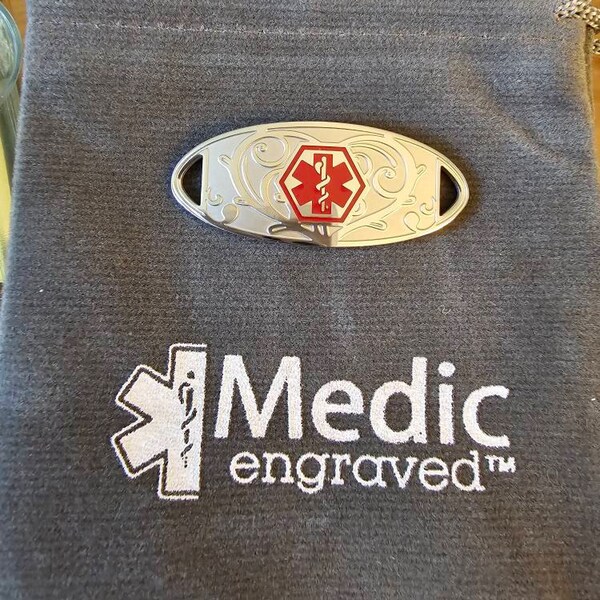 Medicengraved™ 316L Stainless Steel Replacement / Add-on Medical ID Tag ...