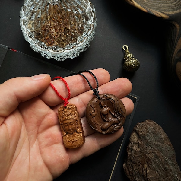 Tai Chi Pendant,yin Yang Necklace,taoism,taiqi Symbol,wood Carving ...