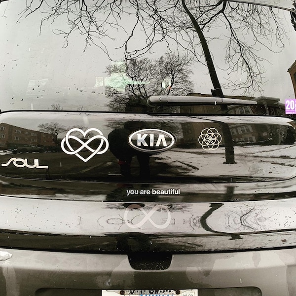 Interlocking Infinite Love Heart Infinity Vinyl Decal Sticker - Etsy