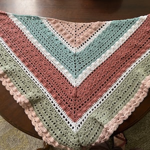 CROCHET PATTERN Lace Shawl Crochet Pattern, Triangle Scarf Crochet ...