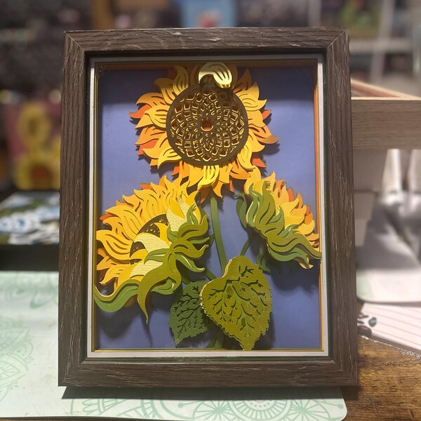 3D Lilac Branch Flowers Shadow Box SVG, 3D Spring SVG, 3D Lilac Flowers ...