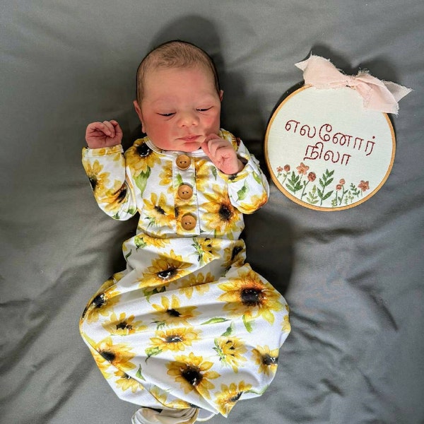 Hand Embroidered Name Hoop, Personalized Embroidery Hoop, Baby Name ...