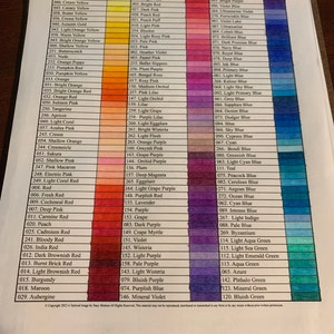 Kalour 300 Colored Pencil Swatch Chart (PDF Download) - Etsy
