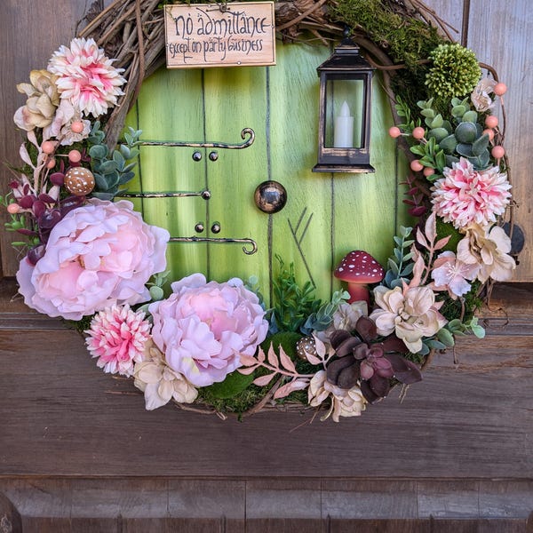 15" Hobbit Shire Wreath LIGHTS - Etsy
