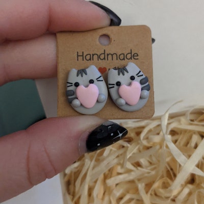 Grad Pusheen Necklace, Graduate Gift, Student Cat Jewelry, High School ...