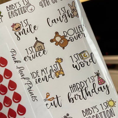 Baby's First Milestones Planner Stickers - Etsy