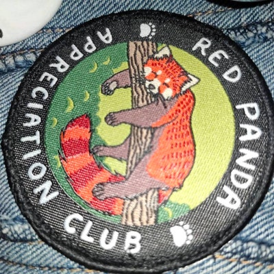 Red Panda Appreciation Club Iron on Woven Patch 7cm - Etsy
