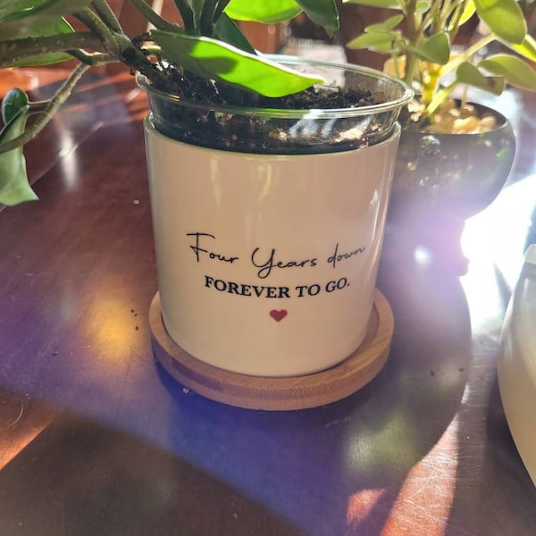 Personalized DNP Graduation Gift - 3" White Ceramic Pot W/ Live Plant - DNP Gift Doctor of ...