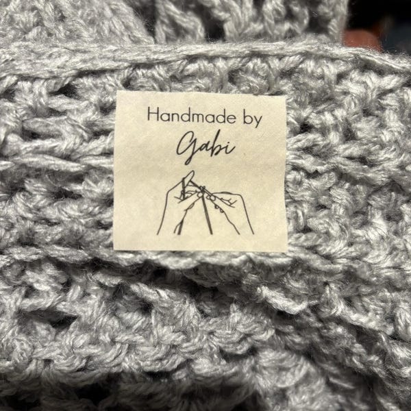 Personalized Crochet Labels for Handmade Items and Gifts on Organic ...