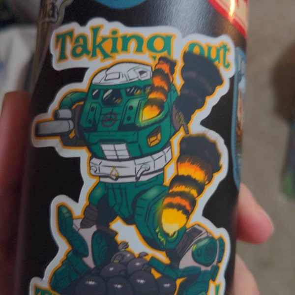 Cute Battletech Sticker | Urbanmech Chibi | Dumpster Fire - Etsy