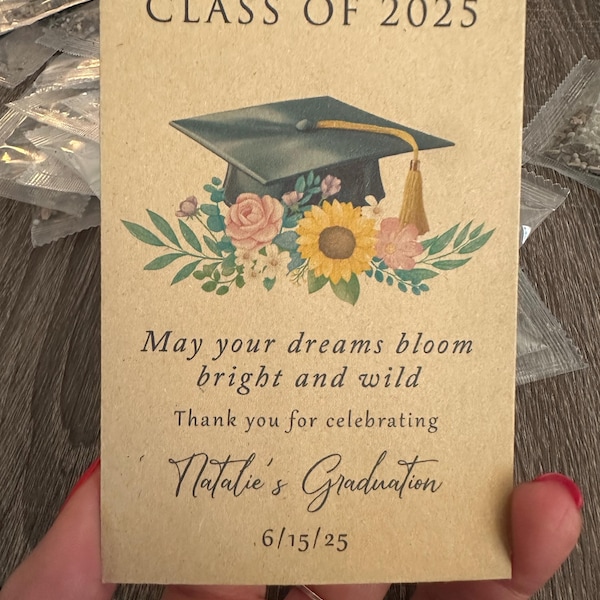 Graduation Seed Packets Graduation Favors for Guest 2025 High School ...