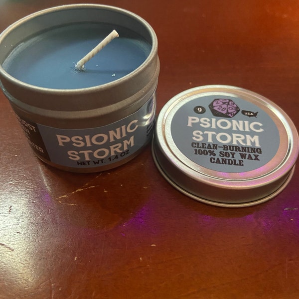 Psionic Storm Gaming Candle | Soy Candle | Geek Gift | Gamer | RPG ...