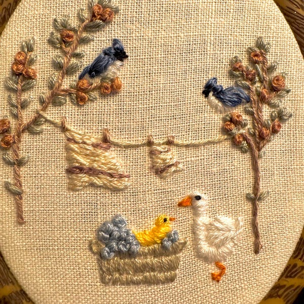 PDF Pattern - 8" Spring Cleaning - Step by Step Beginner Embroidery ...