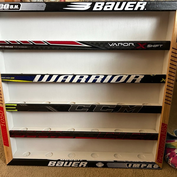 AFTER CHRISTMAS Puck Displays Order made W/sticks, Hockey Room Decor ...