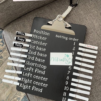 Team Lineup and Position Clipboard - Etsy