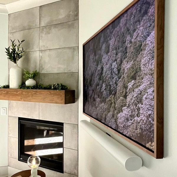 Samsung Frame TV Handmade Real Wood Bezel - 65'' Model - Etsy