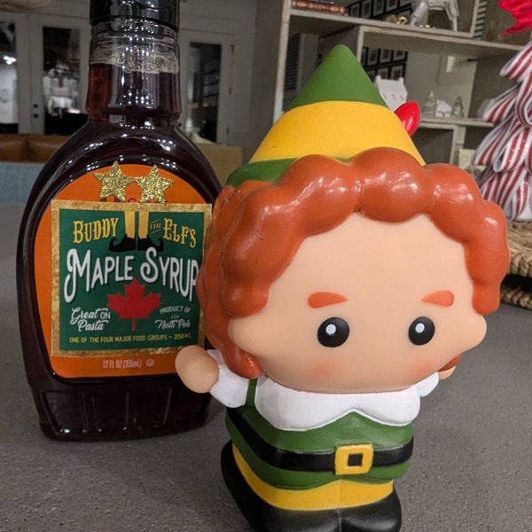 BUDDY the Elf Maple Syrup STICKER Label Only | Easy-to-peel Sticker ...