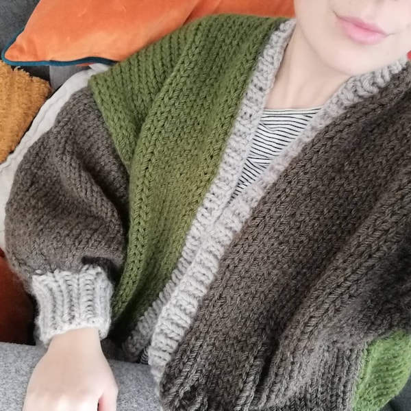Super Chunky Cardigan Knitting Pattern - the Sherbet Cardi - Etsy